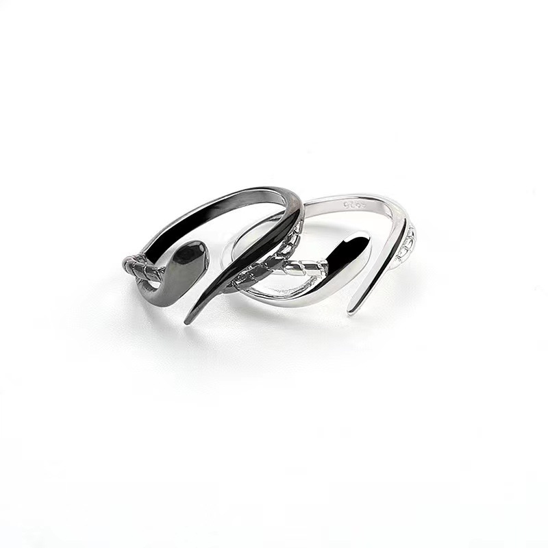 【Hottest Trends】Rope Snake Ring Couple's Ring Female Male Pair of Sigh ...