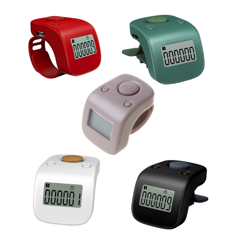 【HOT SALE】 Portable Digital LCD Finger Ring Tally Counter Multi-color 6 ...