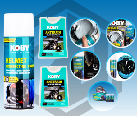 Original Koby Helmet Disinfecting Foam Spray 500ml Anti Rain Clean Anti ...
