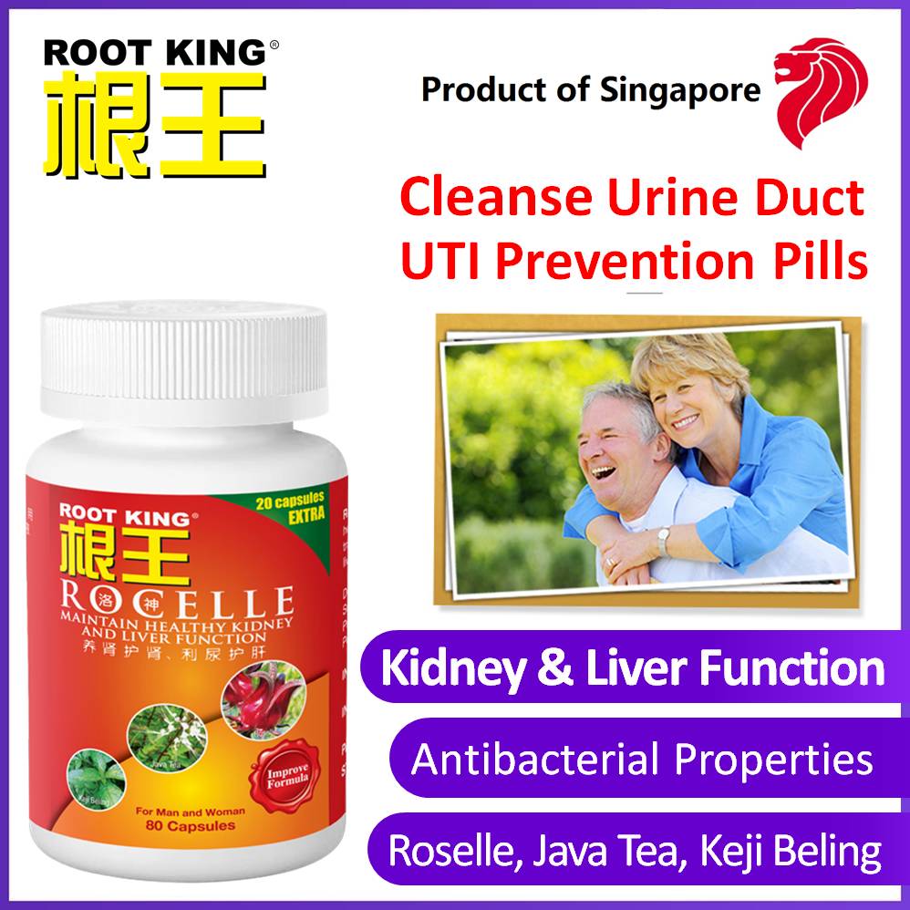 ROOT KING Rocelle (80 caps) 根王洛神 清理尿路 Reduce UTI Urinary Tract ...