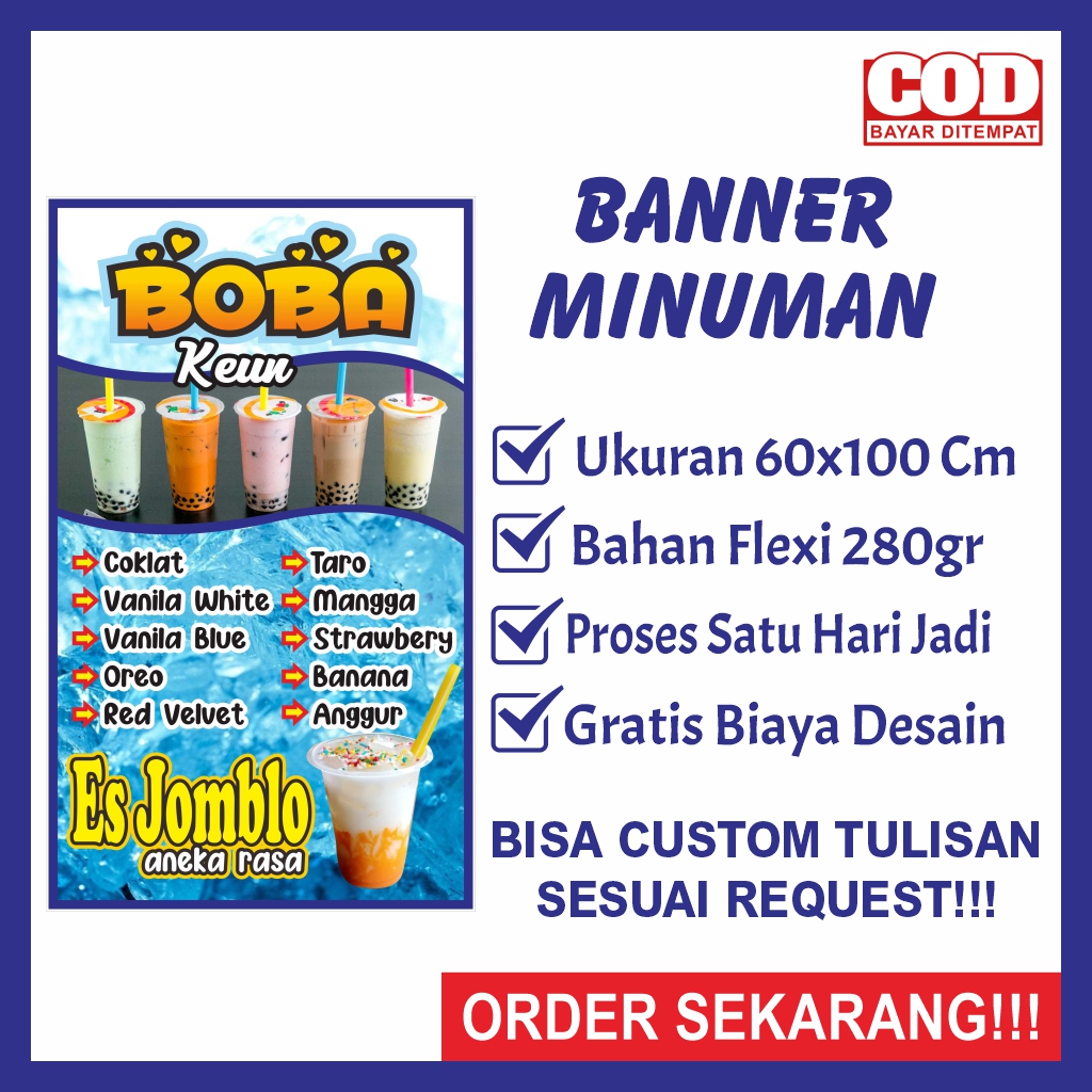 Banner Bener Spanduk Sepanduk Backdrop Plang Usaha Minum Minuman Aneka ...