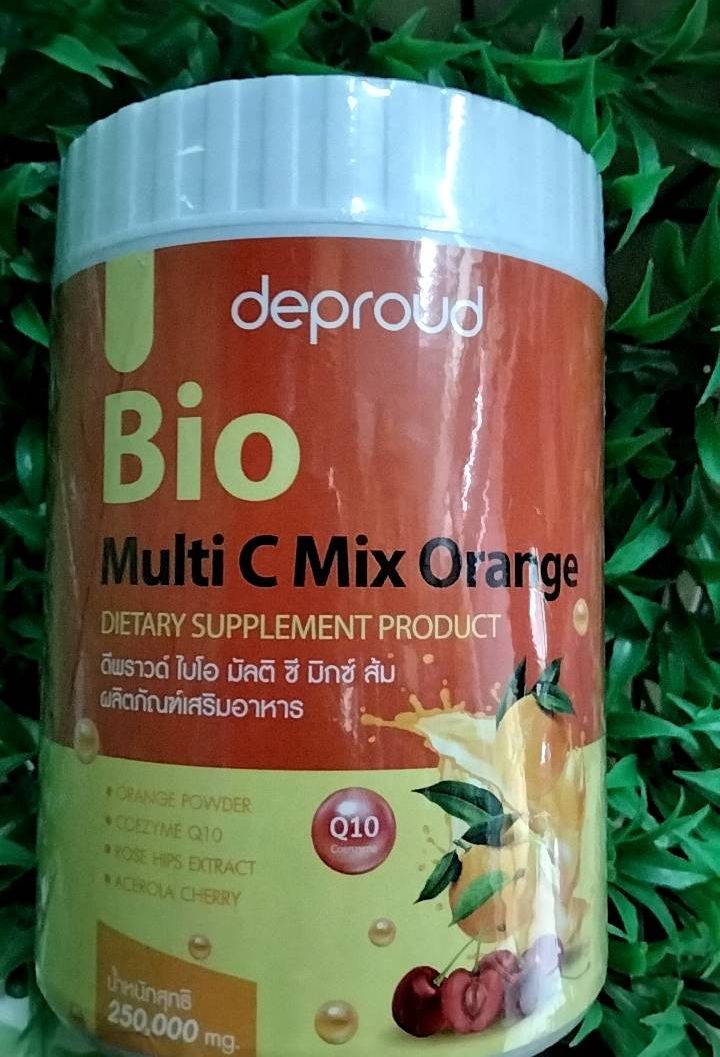 DEPROUD วิตามินซีสด BIO Multi C Mix Orange 1 กระปุก ปริมาณ 250,000 ...