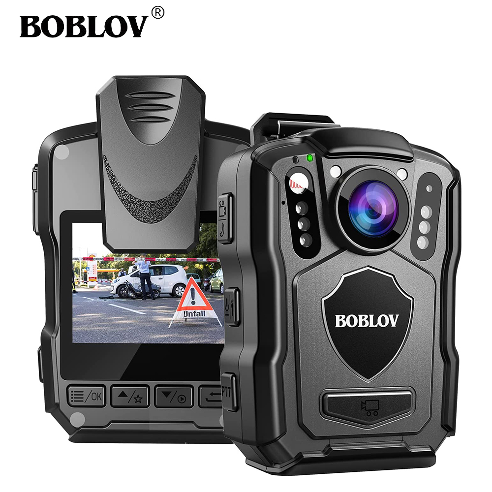 BOBLOV M5กล้องบอดี้สำหรับรักษาความปลอดภัยด้วยเสียง,กล้องพกพา1080P ตำรวจ ...