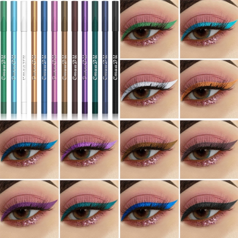 Shimmer Glitter Gel Eyeliner Eye Pencil Pen Set,Glitter Eye Liner ...