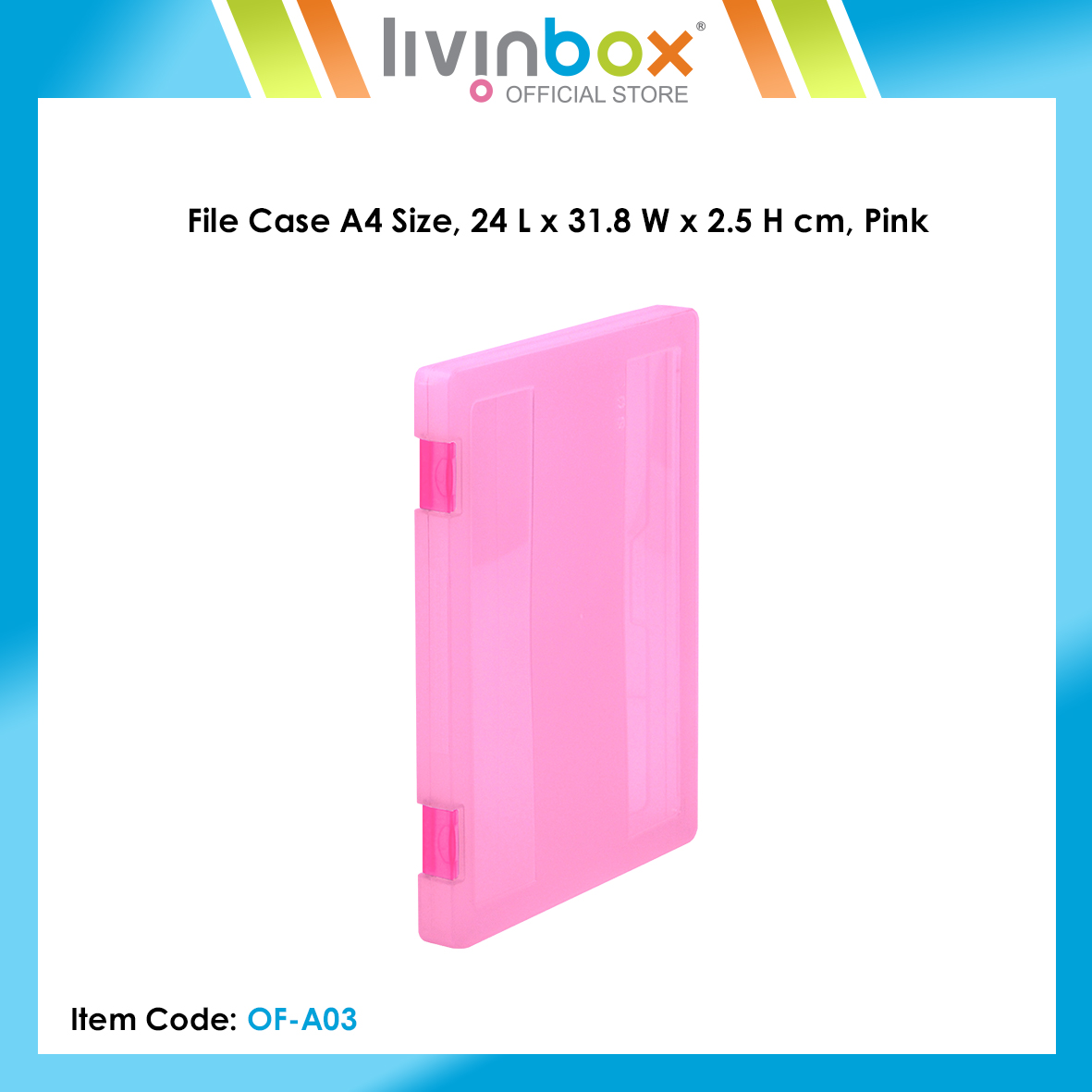 Livinbox File Case A4 Size, 24 L x 31.8 W x 2.5 H cm | Lazada PH