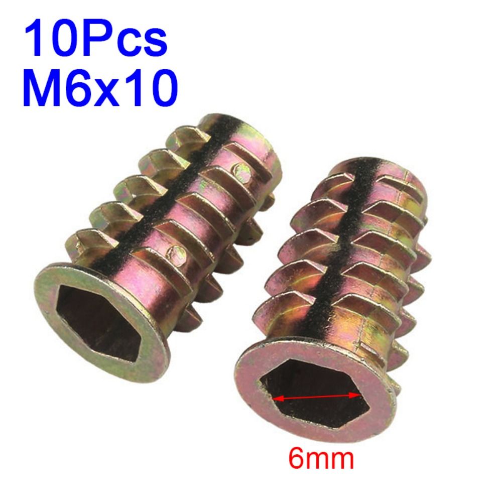 10pcs/lot Hardware Hex Drive Head Hex Nut M4 M5 M6 M8 M10 Flanged ...