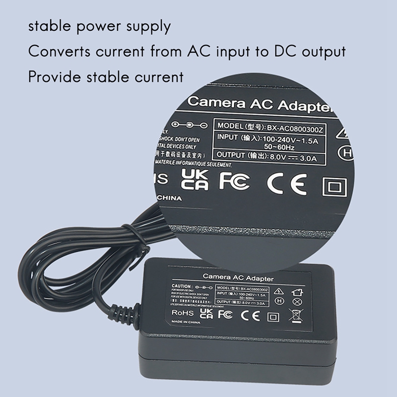 ACK-E6 Dummy Battery Power Adapter for Canon EOS R R5 R6 5D4 EU Plug ...