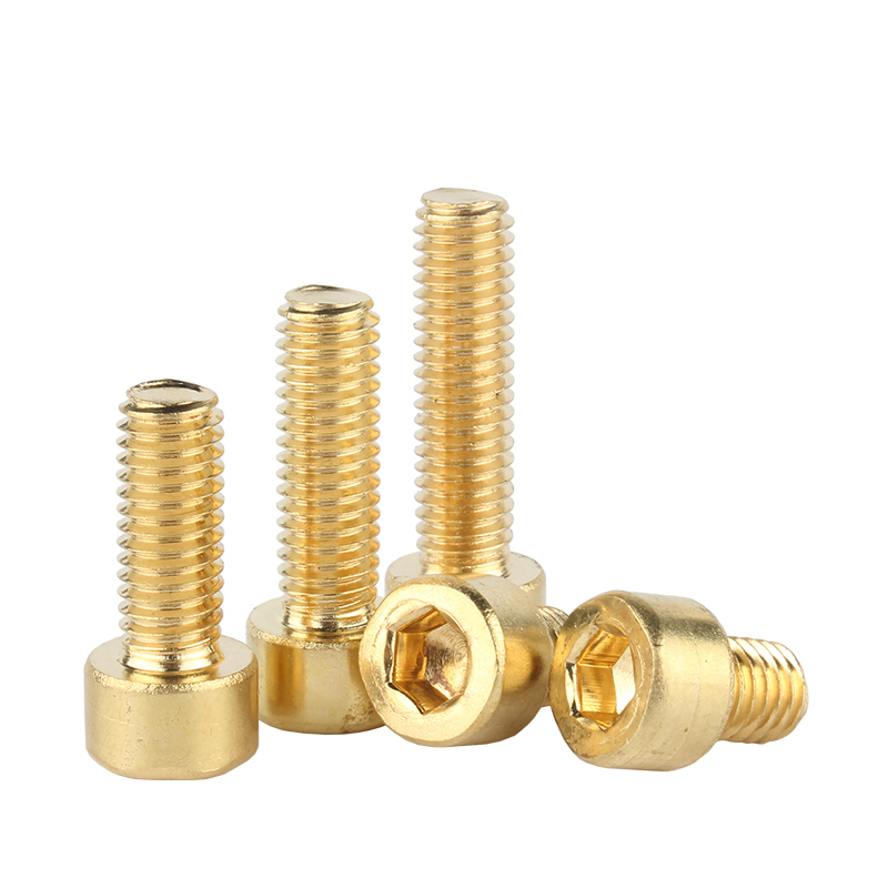 2~50pcs Din912 Pure Brass Hex Socket Cap Screws M2 M2.5 M3 M4 M5 M6 M8 ...