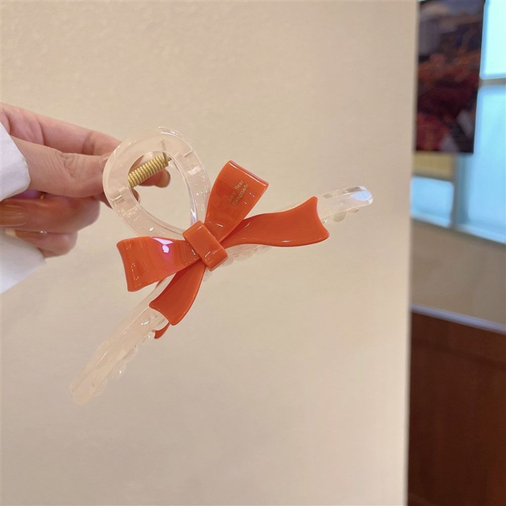 ANGY กรดอะซิติก ที่มัดผมหางม้า โบว์สำหรับผูก สีเยลลี่ Barrettes บาร์ ...