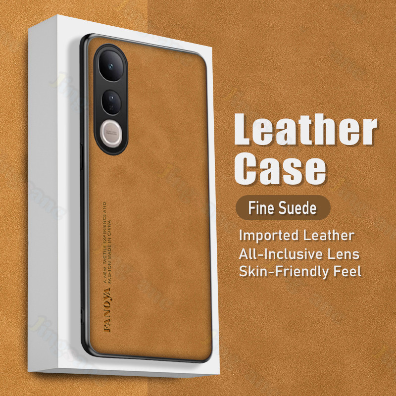For Vivo V50 Lite case Fluff Cortex Patterned Case Vintage Business ...