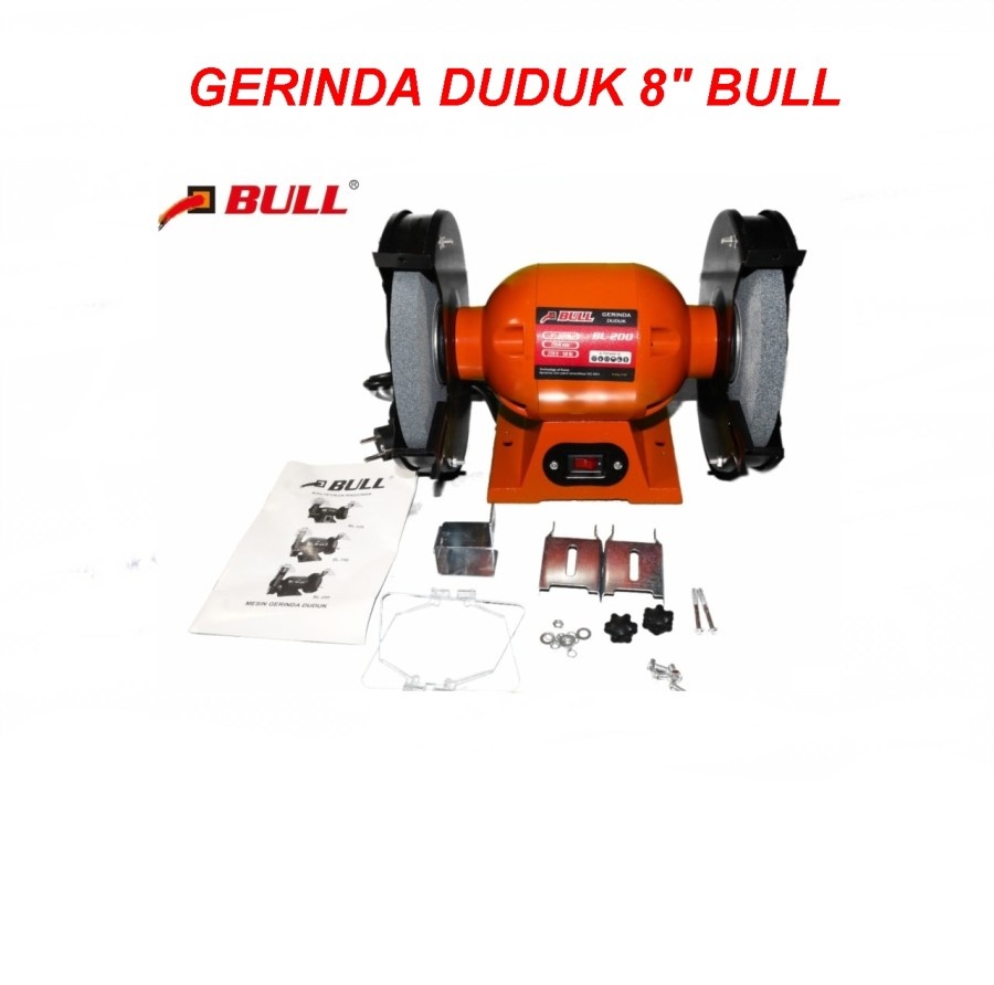 BULL Gerinda Duduk 8 Inch Bench Grinder 8 Inch Bull | Lazada Indonesia
