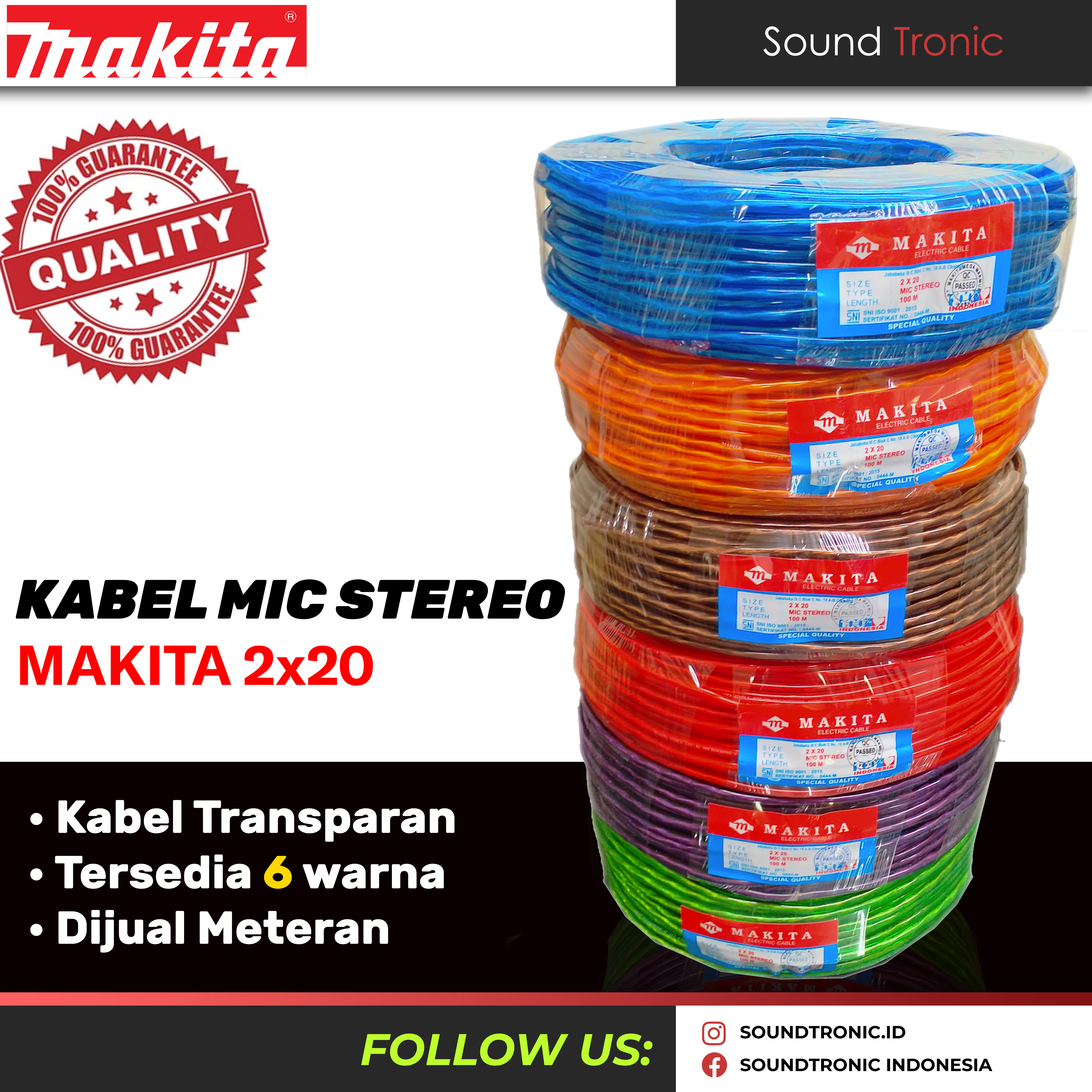 Kabel Mic Stereo Makita 2x20 (20 meter) | Lazada Indonesia