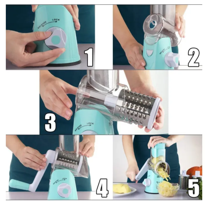 Tabletop Drum Grater Slicer Cutter Grinder Vegetable Meat Grater Grater ...