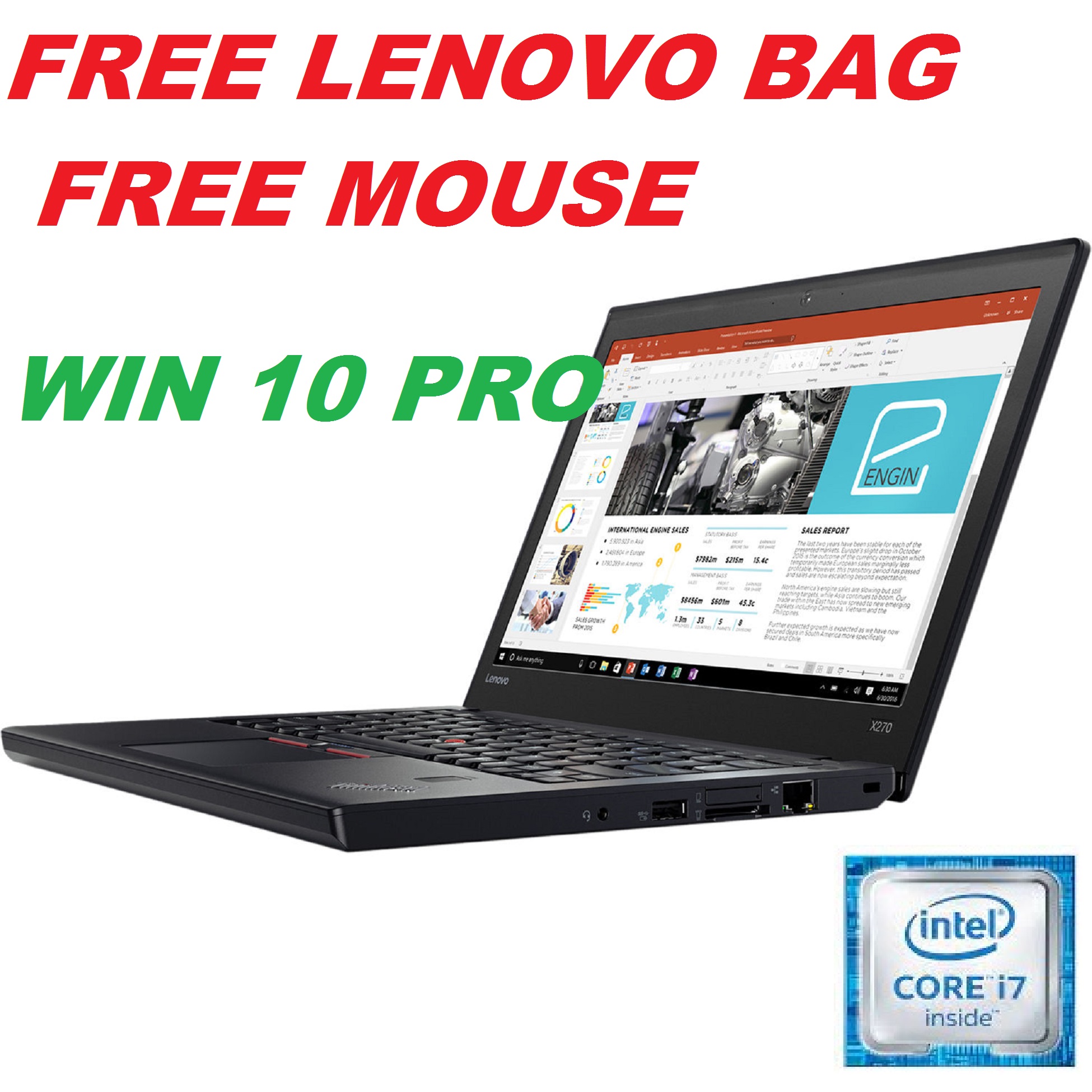 LENOVO THINKPAD X270 [ INTEL CORE i7-7500U 7TH GEN/8GB DDR4 RAM/512GB ...