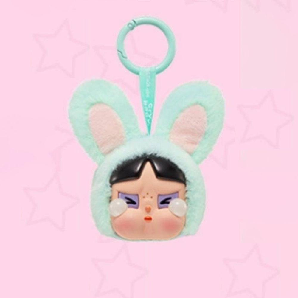 LABUBU CRY BABY X POWERPUFF เด็กผู้หญิงพวงกุญแจตุ๊กตาน่ารักจี้พวงกุญแจ ...