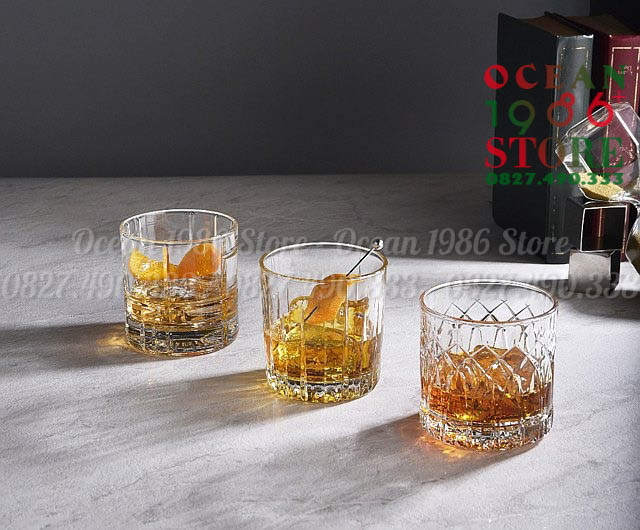 Ly Whisky Thủy Tinh Ocean Thái Lan Traze Double Rock 350ml - PST P03661 ...