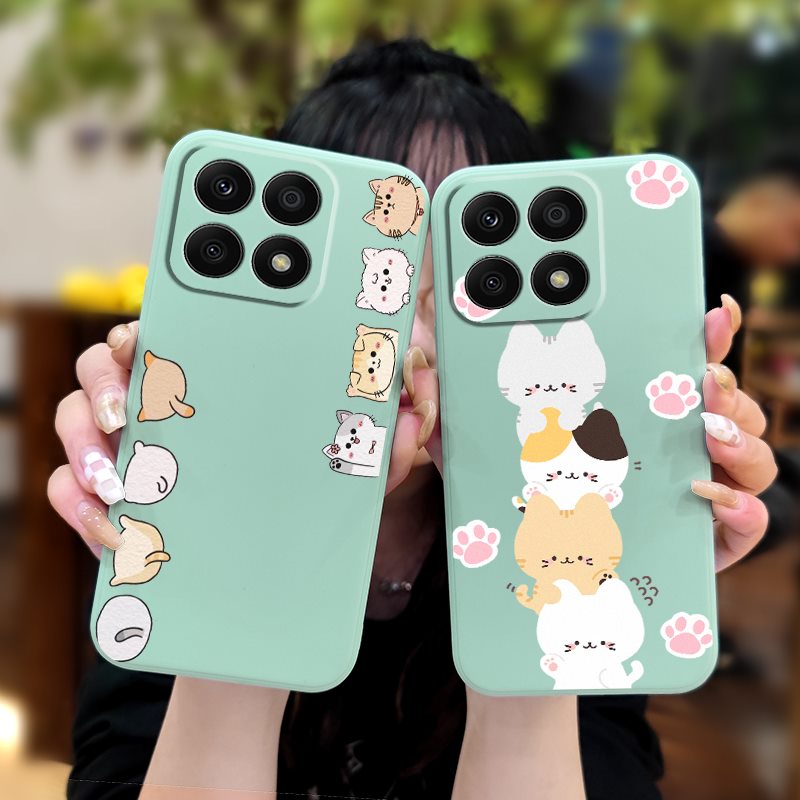 Skin feel silicone Anti-fall Phone Case For Honor X8a Lens bump ...