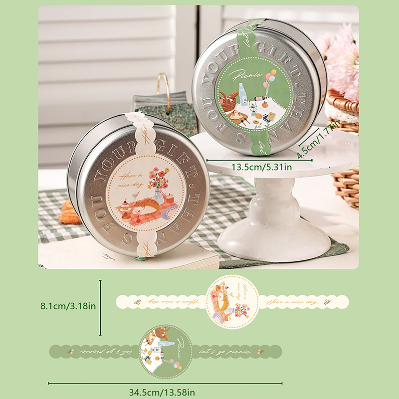 Cookie Candy Tins Decorative Round Tinplate Boxes Chocolate Biscuit ...