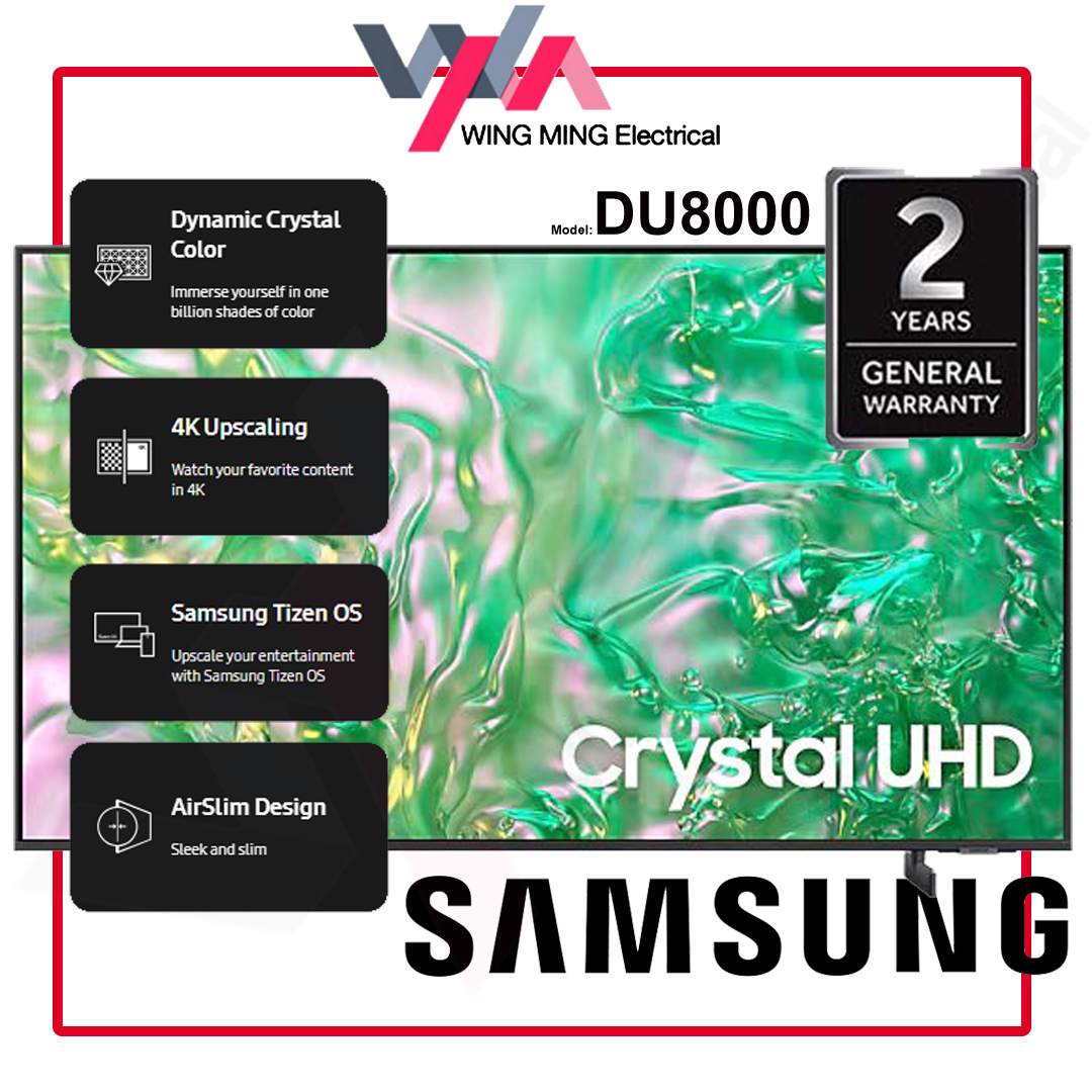 (2024 New Model) Samsung 85 Inch LED (UA85DU8000) Crystal UHD 4K Smart ...