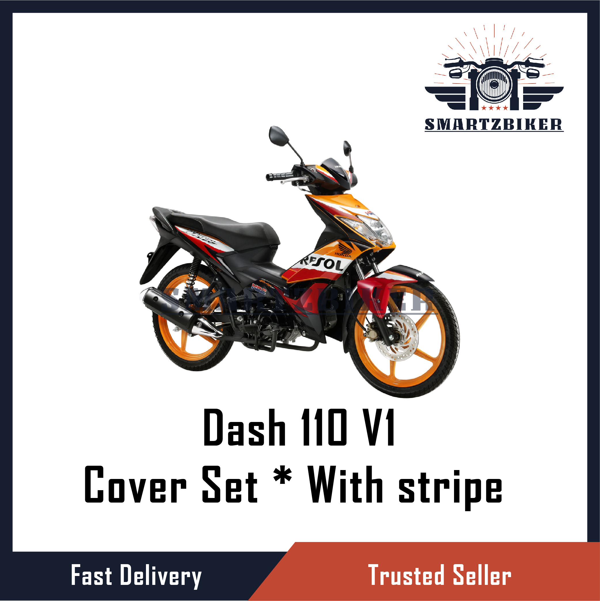 Honda Dash110 Cover Set (REPSOL) Wave Dash 110 v1 old first model HLD ...