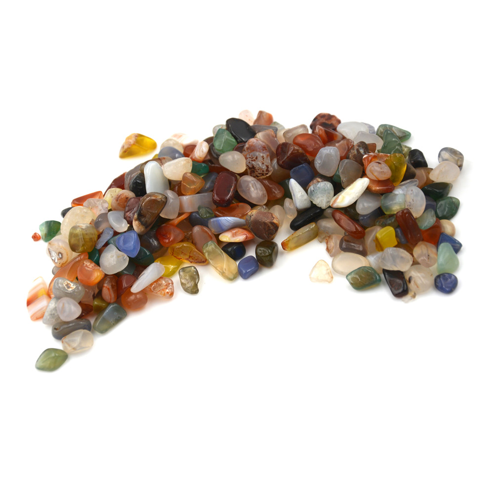50g Mixed Colors Natural Tumbled Agate Stone Gemstone Rock About 10mm ...
