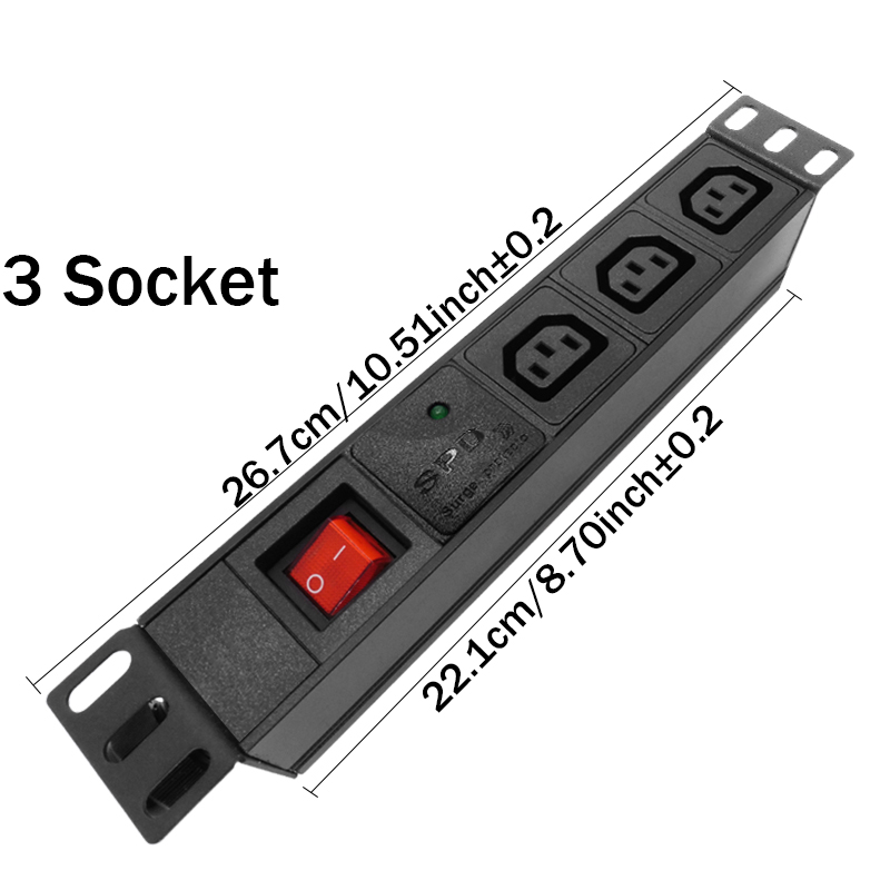Power distribution cabinet PDU power board 2-12 C13 sockets, surge ...
