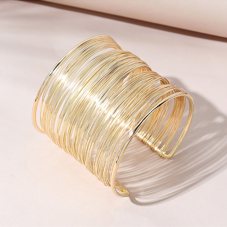 Exaggerated Wire Mesh Open Wide Ins Small Fashion Red Metal 's Jewelry ...