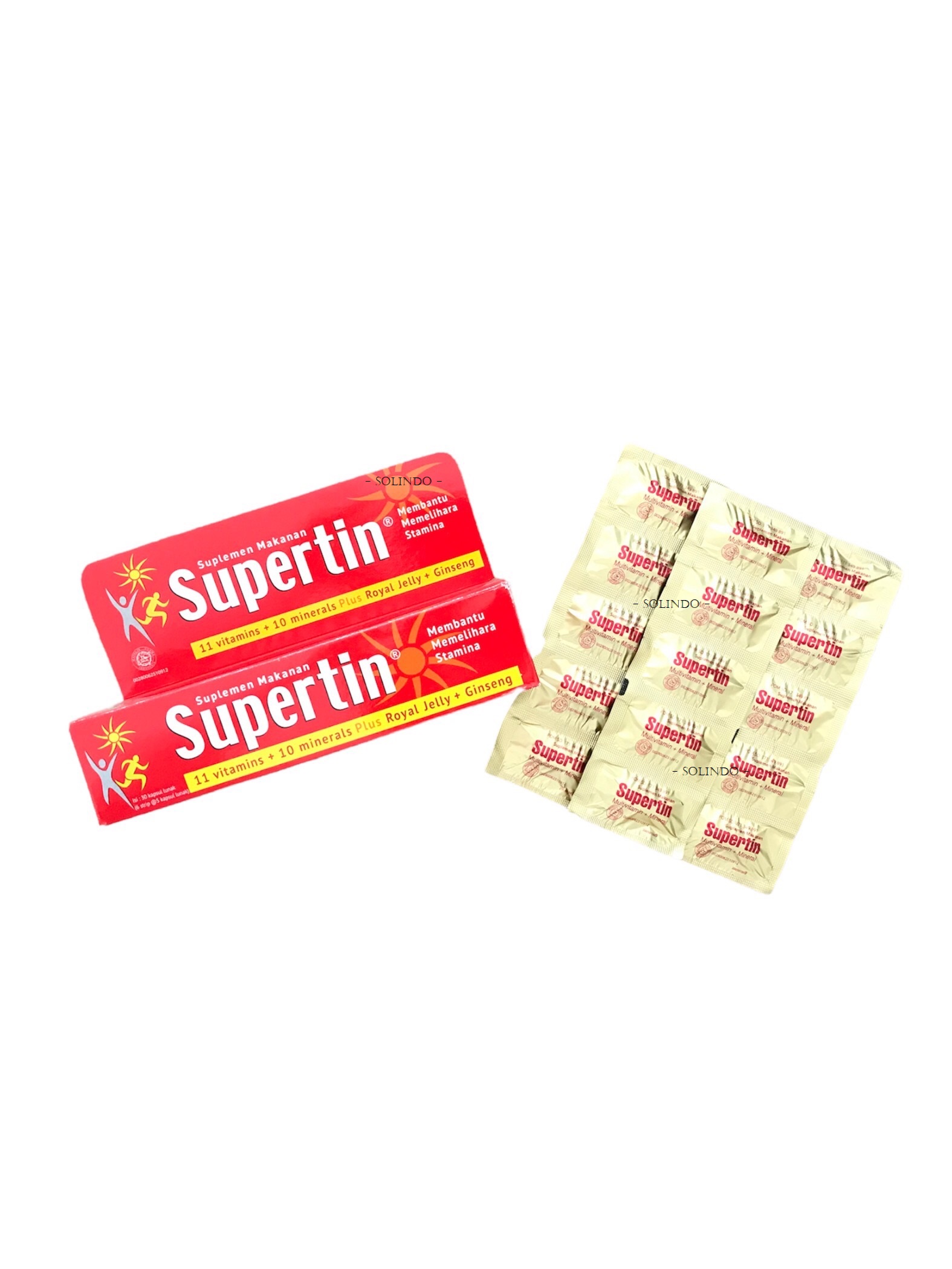 SUPERTIN | Vitamin | Daya Tahan Tubuh | Strip 5's | Box 30's | Lazada ...