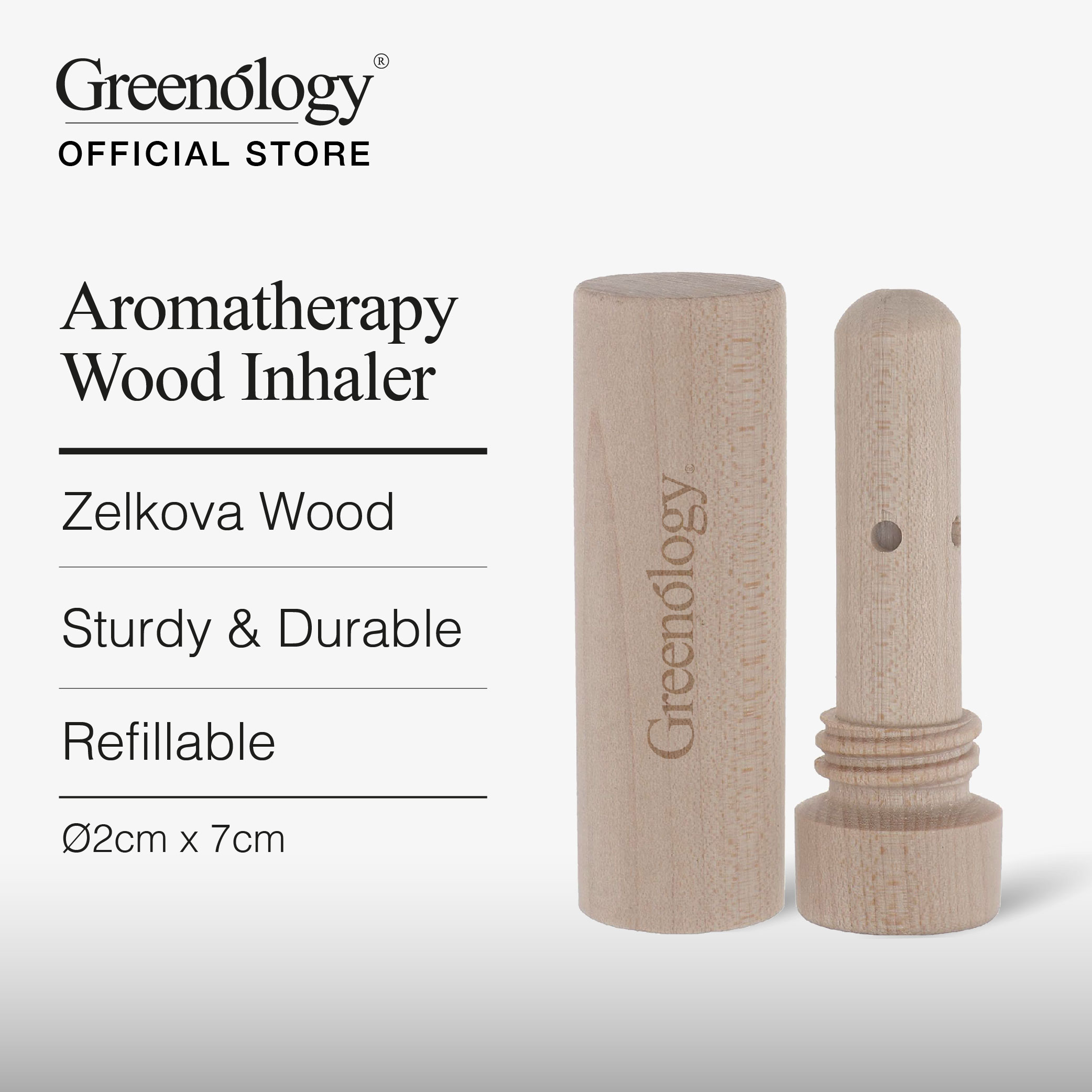 Greenology Aromatherapy Natural Wood Inhaler | Nasal Inhaler with ...
