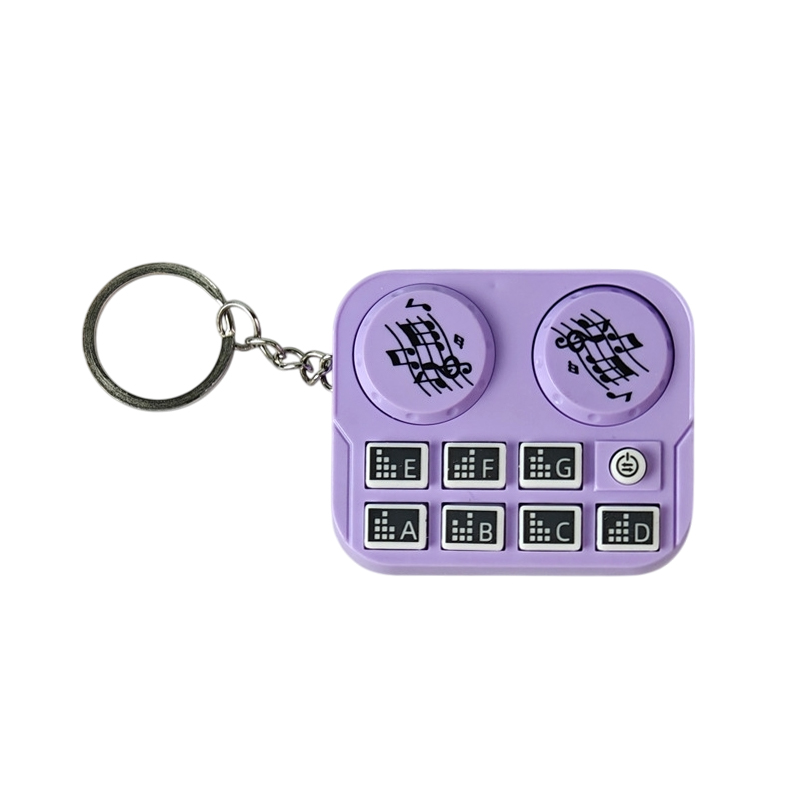 Creative Mini DJ Machine Music Keychain Funny Luminous Sound Toy ...