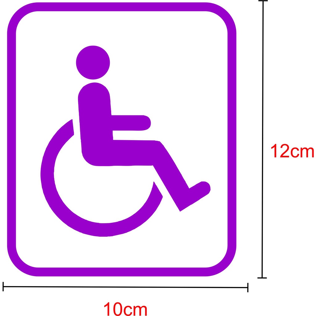 PWD sticker for cars, restroom doors, tables, walls, and other surfaces ...