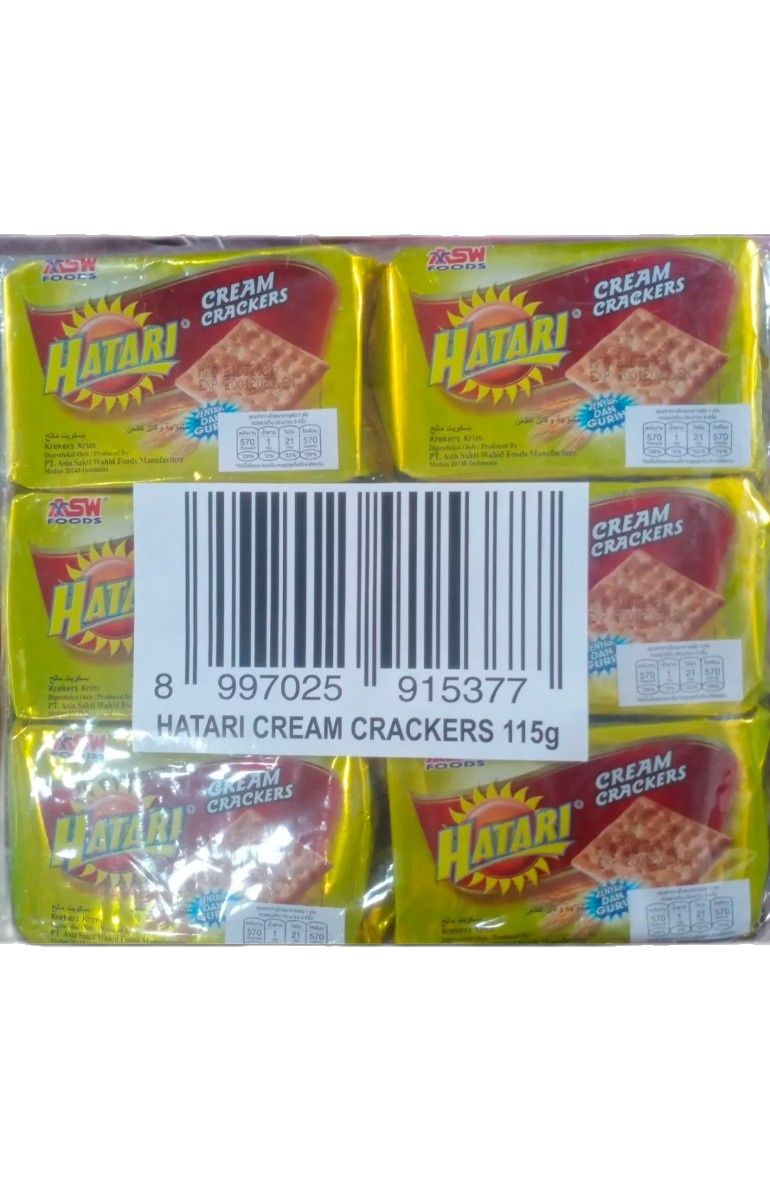 ซื้อ 1 แถม 1 Hatari Crackers ขนม ขนมกินเล่น ขนมนำเข้า ขนมอินโด บริสกิต ...