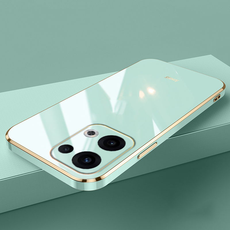 For OPPO Reno 13 Pro Case Soft Transparent Plating Antioxidant Clear ...