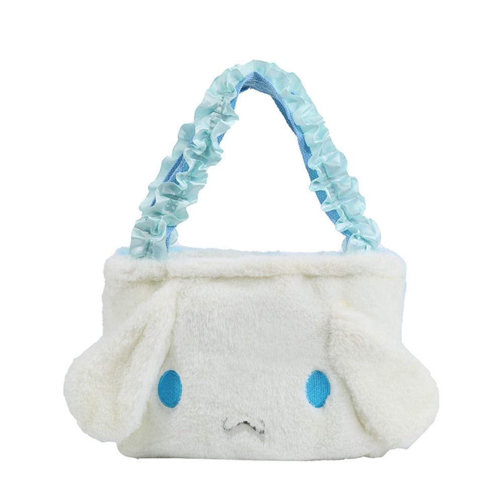 GHFHD การ์ตูนลายการ์ตูน กระเป๋าโท้ทผ้ากำมะหยี่ Kuromi เมโลดี้ แมว KT ...