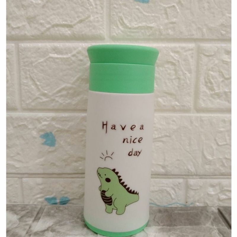 Botol Minum Kaca Motif Dino 350ML / Botol Minum Mini Kaca 350ML BZ-306 ...