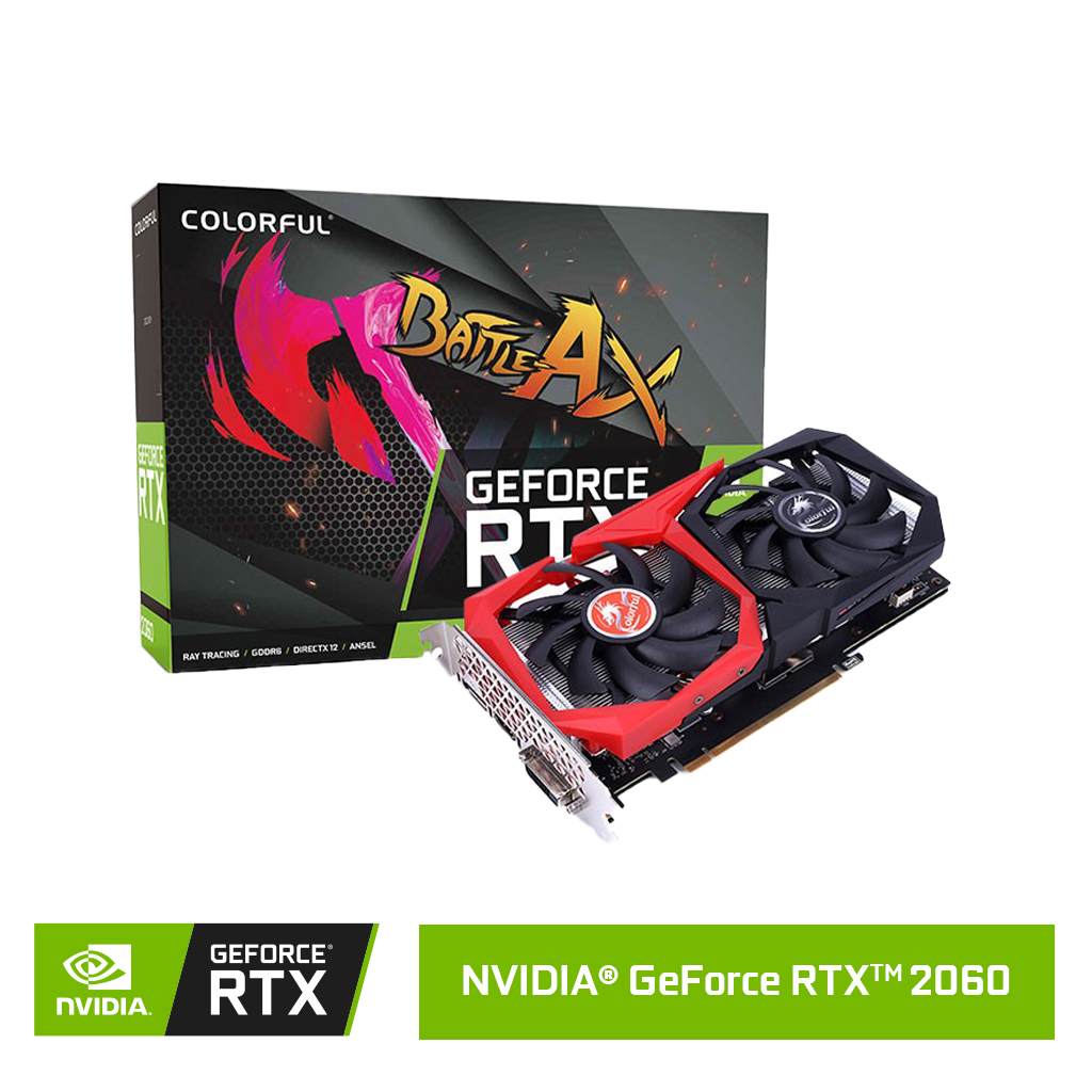 COLORFUL GeForce RTX 2060 NEW BATTLEAX ( NB-V / V2-V ) 6GB GDDR6 192BIT ...