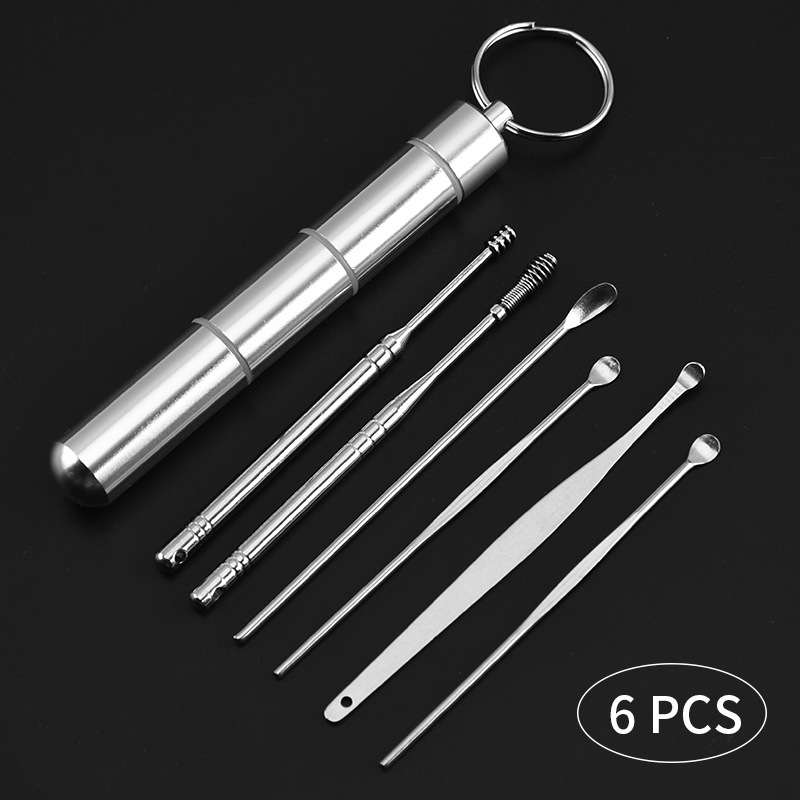 【iLoveyouso Store】6Pcs Care Ear Pickers Rvs Earpick Wax Remover Curette ...