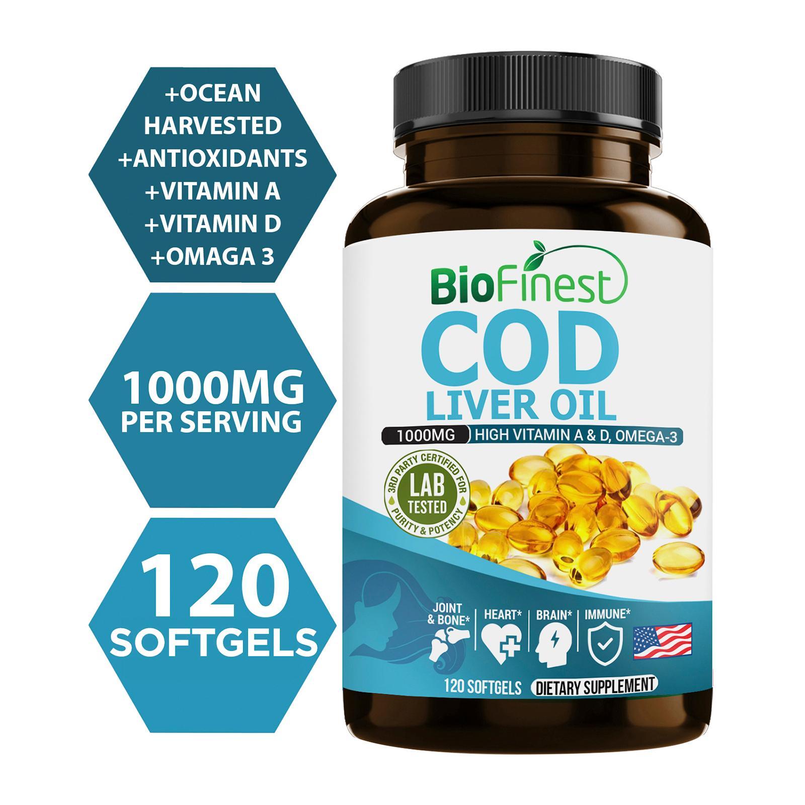 Biofinest Cod Liver Ocean-Harvested Arctic Cod Fish Liver Oil ...