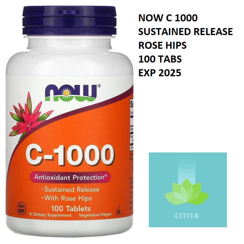 Vitamin C 1000mg Vitamin C1000 botol tablet kapsul Now Vitamin Vit C ...