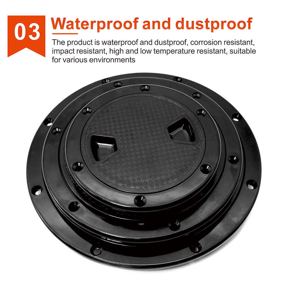 Non-Slip 4/6/8 Inch Deck Cover Yacht Inspection Hole White Black Hatch ...