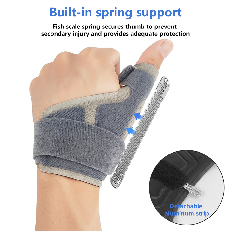 HOT 【LATS Store】1Pcs Thumb Brace Orthosis Double Adjustable Breathable ...