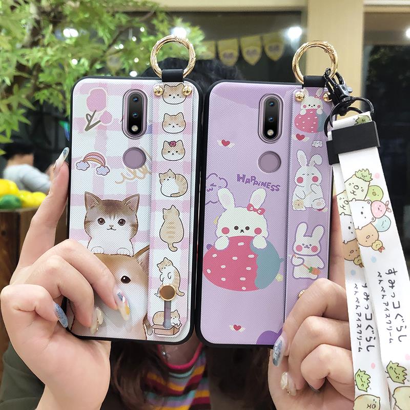 Shockproof Cute Phone Case For Nokia 2.4 Phone Holder Wristband Dirt ...