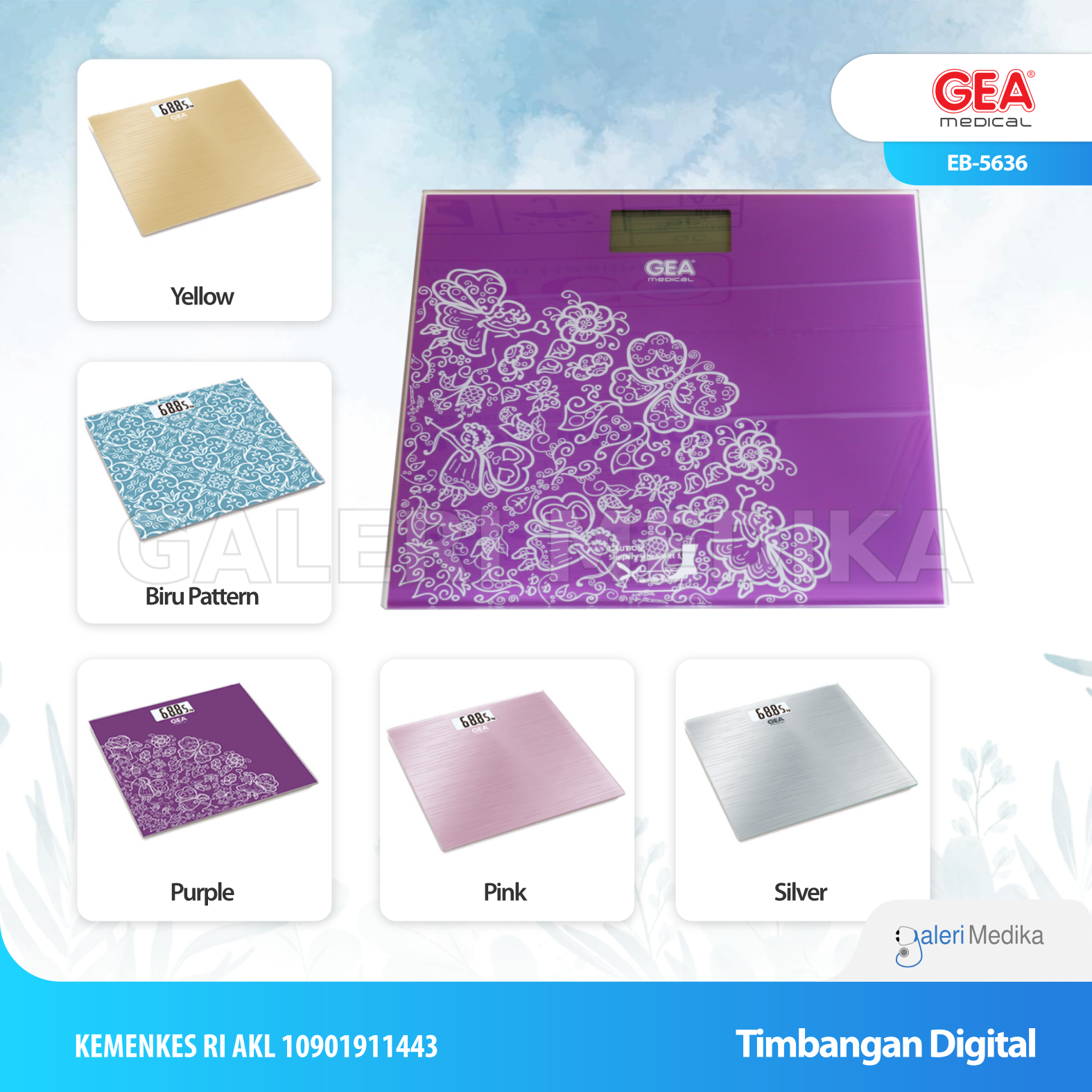 GEA EB-5636 Timbangan Digital Badan Dewasa / Timbangan Badan Digital ...