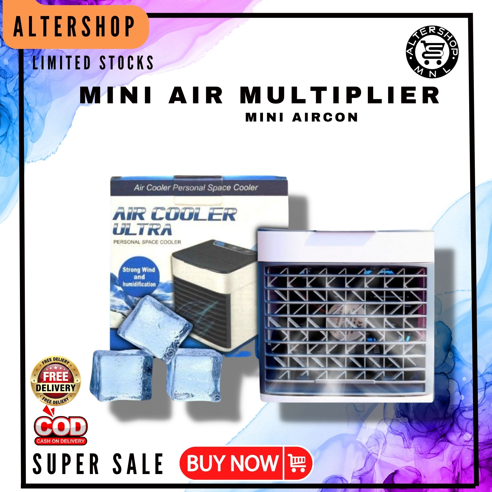 ORIGINAL MINI ARCTIC AIR ULTRA AIR COOLER PORTABLE AIRCO MINI AIRCON ...