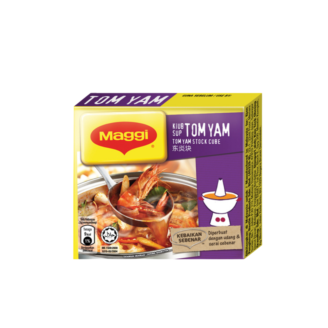 MAGGI Kiub Sup Kiub Pati Stock Cube Tom Yam / Ikan Bilis / Chicken (60g ...