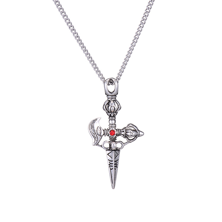 【Surprise Price】Jewelry Demon Pendant Pendant Men's Vajra Pestle Cross ...