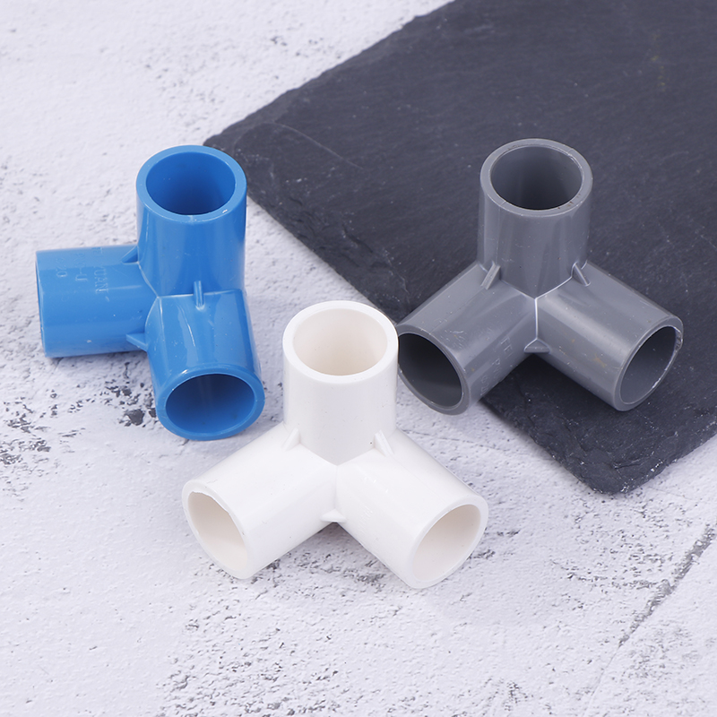 10Pcs PVC Elbow 3 Way Pipe Fittings PVC Garden Right Angle Tee Corner ...