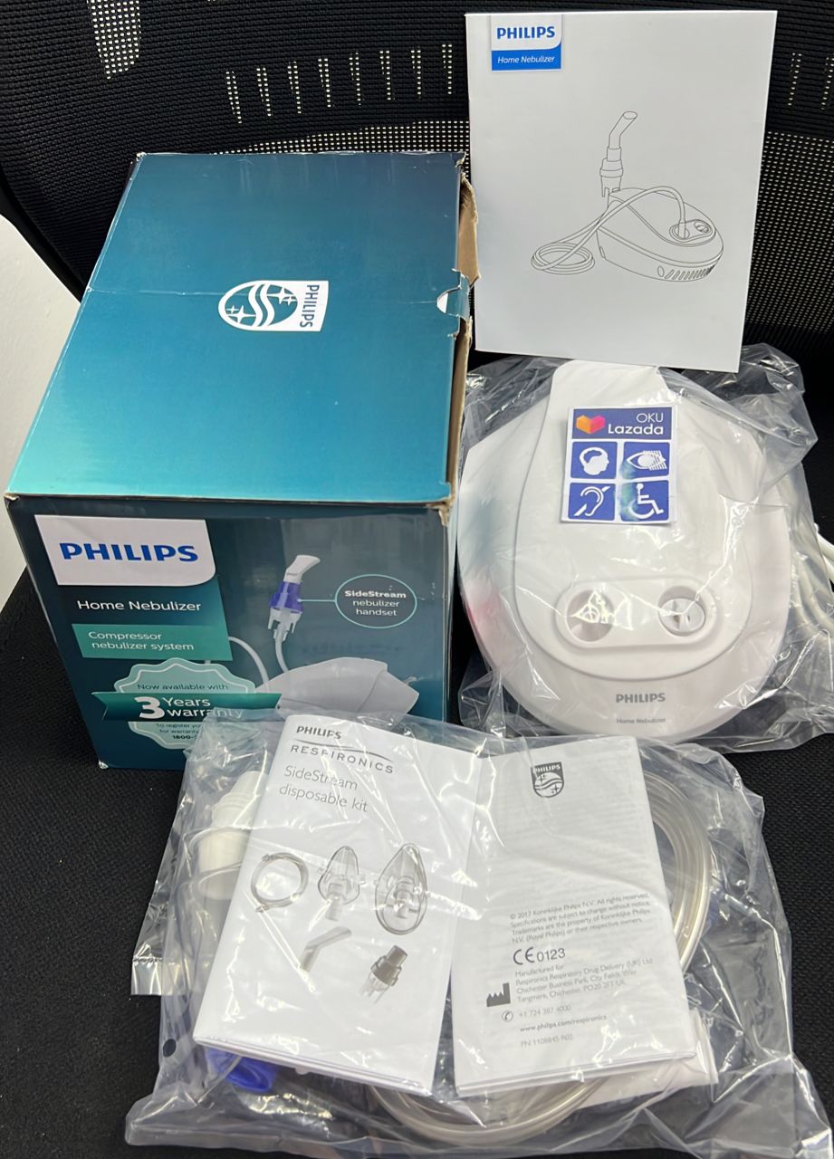 Philips Home Nebulizer Nebuliser Compressor With SideStream Disposable ...