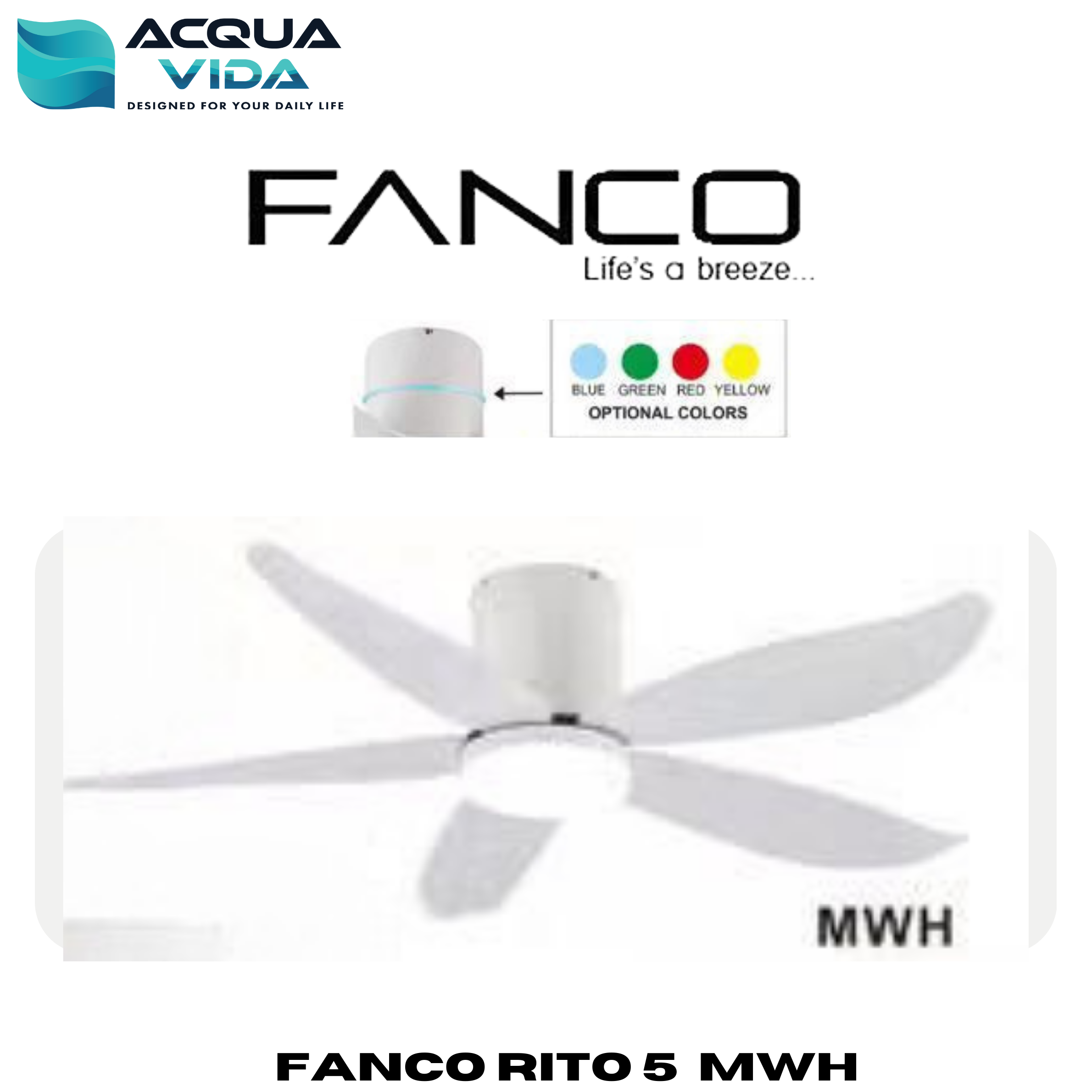 [Installation]FANCO RITO 5 48"/ 54" inch 3 Tone LED Light 6 Speed ...