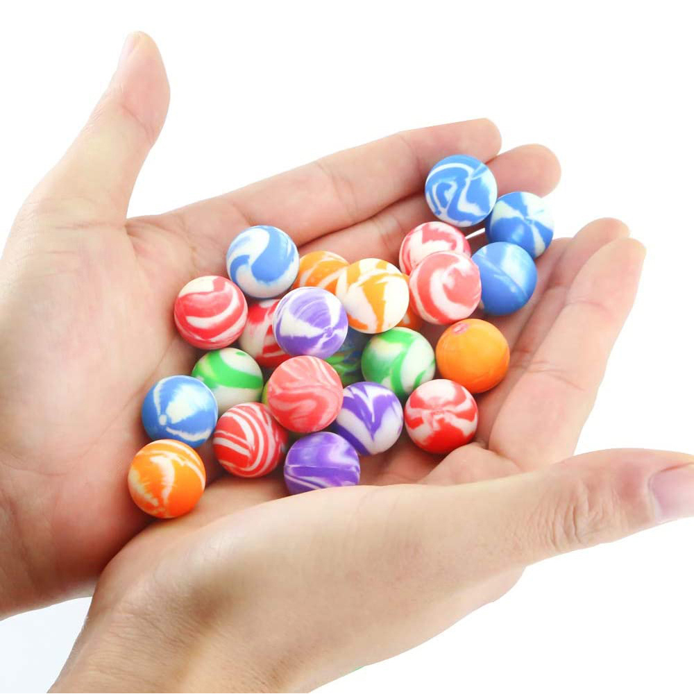 Bath Funny 20mm Mini for Child Elastic Rubber Ball Swirl Bouncing Balls ...